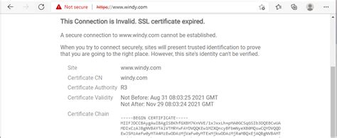 Certificate Error Accessing Site Due To Expired Cert In Trust Chain