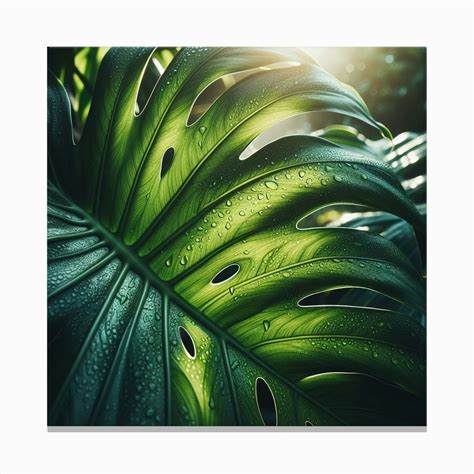 Large Monstera Leaf 2 Canvas Print By Pandvprintableart Fy