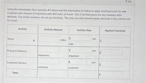 Given The Following Information Complete The First