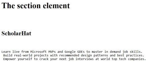 Semantic HTML Elements With Examples