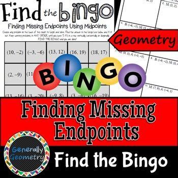 Finding Missing Endpoints Using Midpoints Activity Babe Activities Network Drive Activities