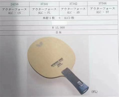 Butterfly 2025 New Blades Outer Force Alc Caf Zlc Tabletennisdaily
