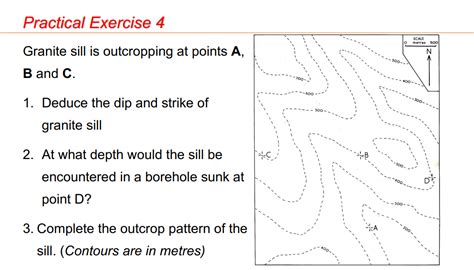 Solved Practical Exercise 4granite Sill Is Outcropping At