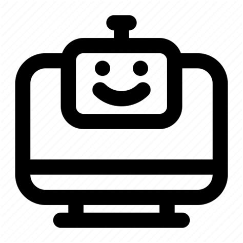 Artificial Intelligence Bot Ai Assistant Computer Operator Icon