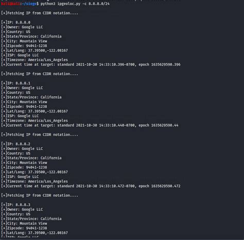 GitHub ApexPredator InfoSec IP Geolocation Takes IP Address Or IP Addresses And Runs Them