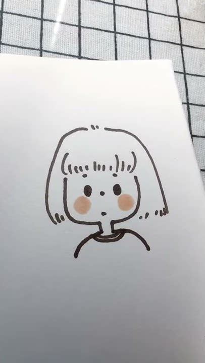 단발 머리 소녀 그리기 Short Hair Girl 20초 색연필 Youtube