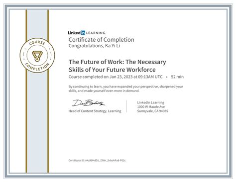 Ka Yi Li On Linkedin Certificate Of Completion