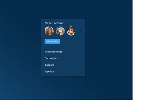 UI Design Daily Account Panel