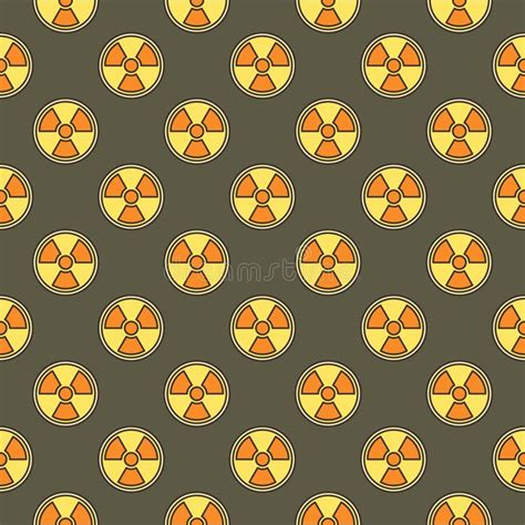 Nuclear Energy Vector Radiation Colored Seamless Pattern Stock Vector Illustration Of Factory
