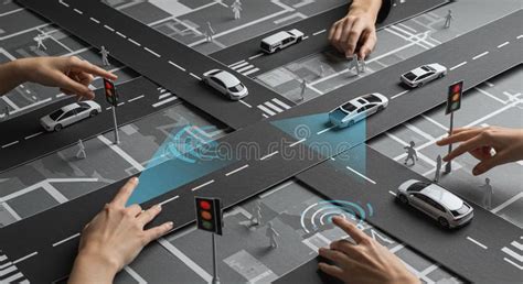 Autonomous Vehicle Navigation Simulation Stock Illustration Illustration Of Innovation Model
