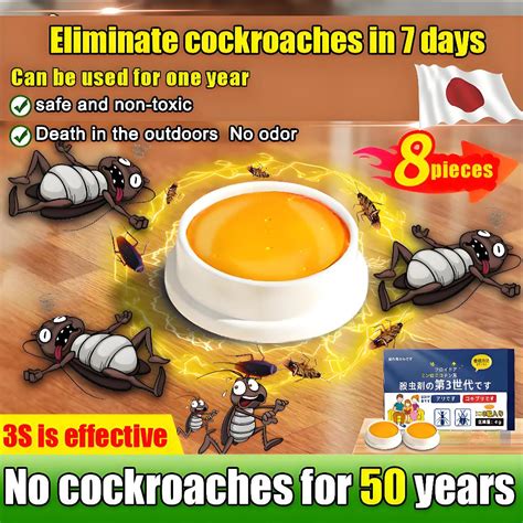 Kill Cockroaches In 3 Seconds Cockroach Killer 1 Box8 Tablets