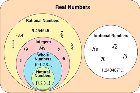 classifying real numbers worksheet real numbers irrational numbers number system