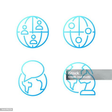 지정학 프로세스 픽셀 완벽한 그라데이션 선형 벡터 아이콘 세트 개념에 대한 스톡 벡터 아트 및 기타 이미지 개념 개체 그룹 경제 Istock