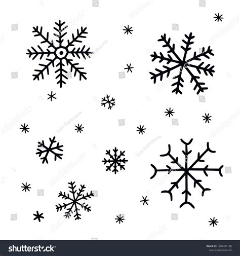 Snowflake Black And White