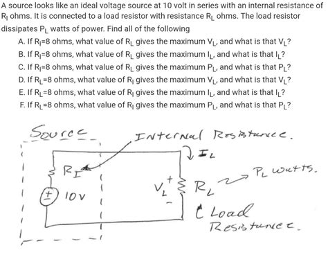 Solved A Source Looks Like An Ideal Voltage Source At Chegg Com