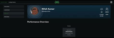 Nitish Kumar On Linkedin Geeksforgeeks Weeklycontest Gfg