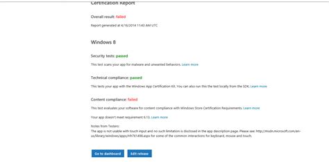 Wpf Windowsstoreapp Failed Certificationsaying The App Failed Touch Input Stack Overflow
