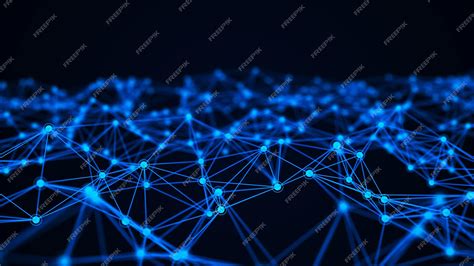 Premium Photo Vector Technology Background Plexus Effect Abstract Polygonal Background With