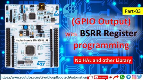 03 Gpio Output With Stm32f4 Nucleo Board By Using Bsrr Register No