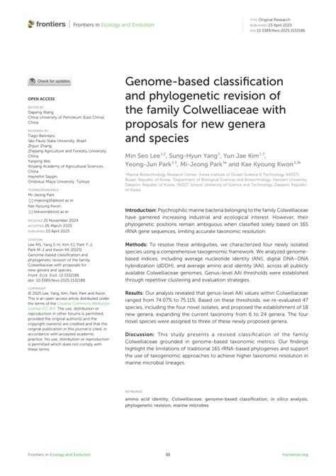 Pdf Genome Based Classification And Phylogenetic Revision Of The
