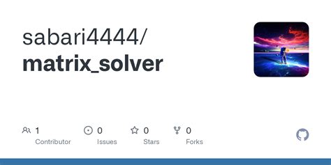 Github Sabari4444matrixsolver