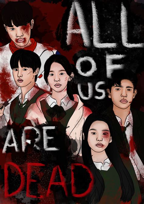 Digital Illustration Of The Korean Movie All Of Us Are Dead Adapted