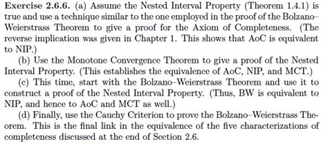 Exercise 266 A Assume The Nested Interval