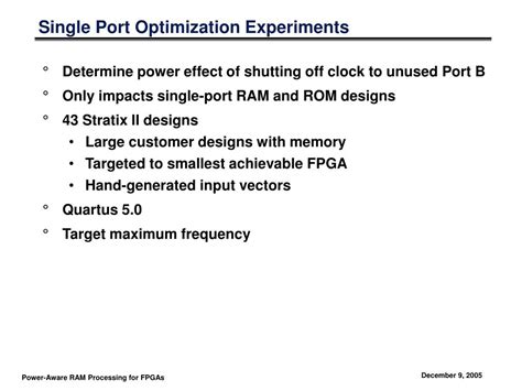 Ppt Power Aware Ram Processing For Fpga Embedded Memory Blocks