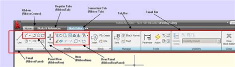The New RibbonBar API In AutoCAD 2009 Through The Interface