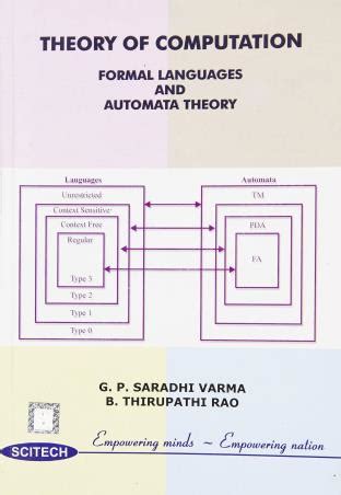 Buy Theory Of Computation Formal Languages Automata Theory Book Online