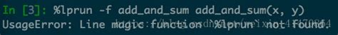 Ipython中无法使用命令：lprun Csdn博客
