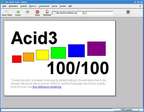 acid3 with webkit gtk and midori hanno s blog