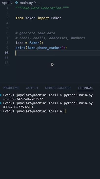 Python 3 Fake Data Galore With The Faker Module Python3 Coding Programming Youtube