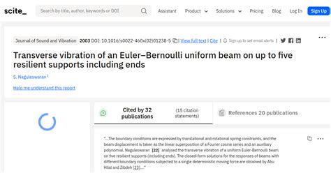 [citation Report] Transverse Vibration Of An Euler Bernoulli Uniform