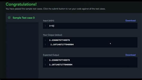 Polar Coordinates Hacker Rank Python Solution 1 Minute Logic And Code Youtube