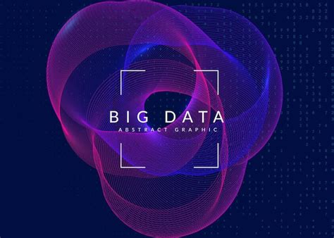 빅데이터 인공지능 시각화 배경기술 프리미엄 벡터