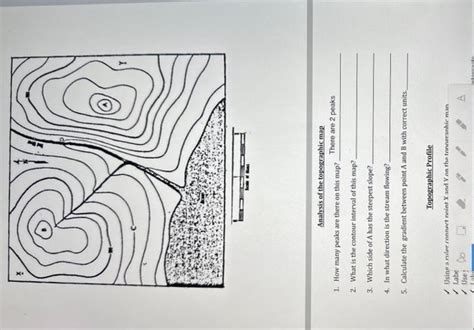 Solved Analysis Of The Topographic Map How Many Peaks Are Chegg