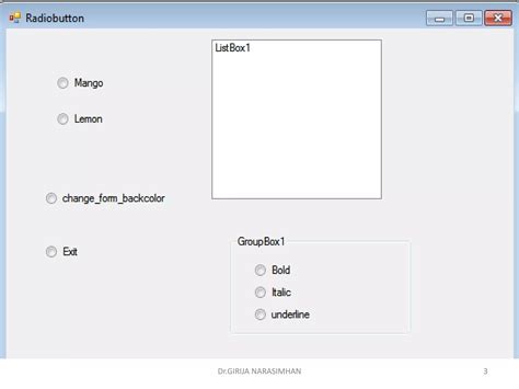 Part17 Radio Button Using Vb Net 2012 PPTX