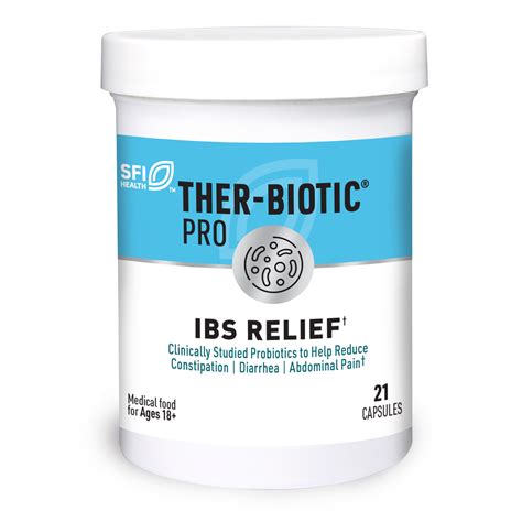 Ther Biotic Pro Ibs Relief 21 Caps By Sfi Health Klaire Labs Ipm Supplements