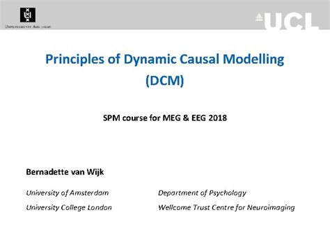 Principles Of Dynamic Causal Modelling Dcm Spm Course