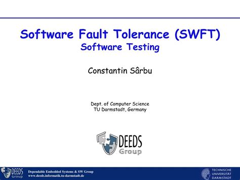 Ppt Software Fault Tolerance Swft Software Testing Powerpoint Presentation Id4969461
