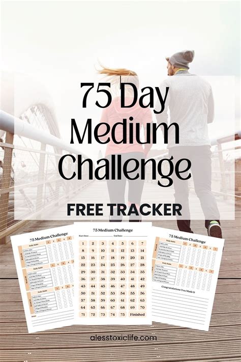 75 Day Medium Challenge With Free Printable In 2025 Challenges Mom Challenge Planner Template
