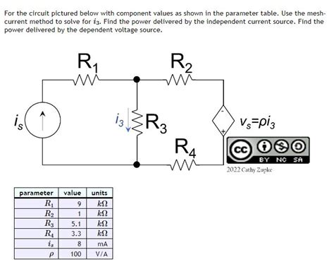 Solved For The Circuit Pictured Below With Component Values Chegg Com