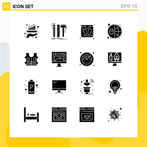 Set Of 16 Modern Ui Icons Symbols Signs For Life Seo Tools Protection Sauna Editable Vector