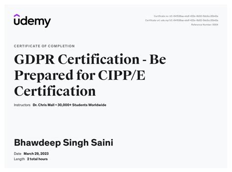 Bhawdeep Singh Saini På Linkedin Udemy Course Completion Certificate