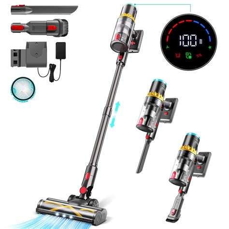 Moolan Cordless Stick Vacuum Cleaner 6 In 1 22kpa Suction Led Screen