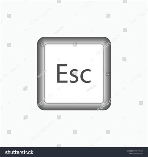 escape button icon symbol button keyboard 库存矢量图（免版税）1787060777