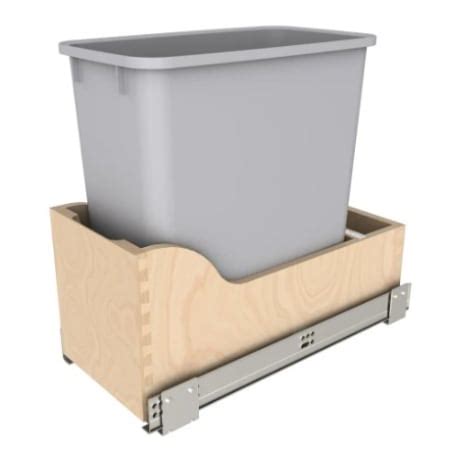 Rev A Shelf 4WCSC 1220 19 1 Wood Classics 8 1 2 W Single 20 Qt 5 Gallon Small Vanity Pull Out