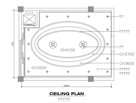 Drawing Room Ceiling Plan CAD Drawing Details DWG File