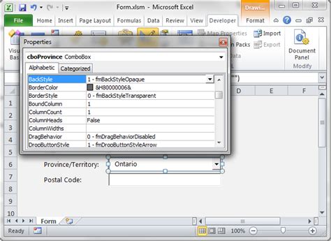 Excel Show Initial Text In Combo Box Control Select One ~ Stacy
